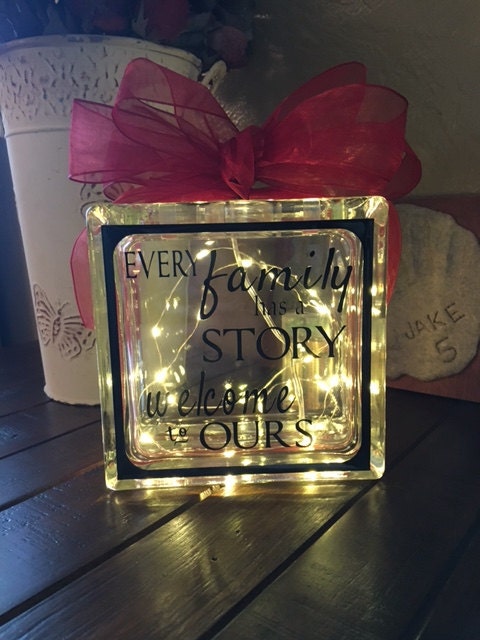 Lighted Glass Block, Battery, Glass Block Night Light, Gift for Her ...