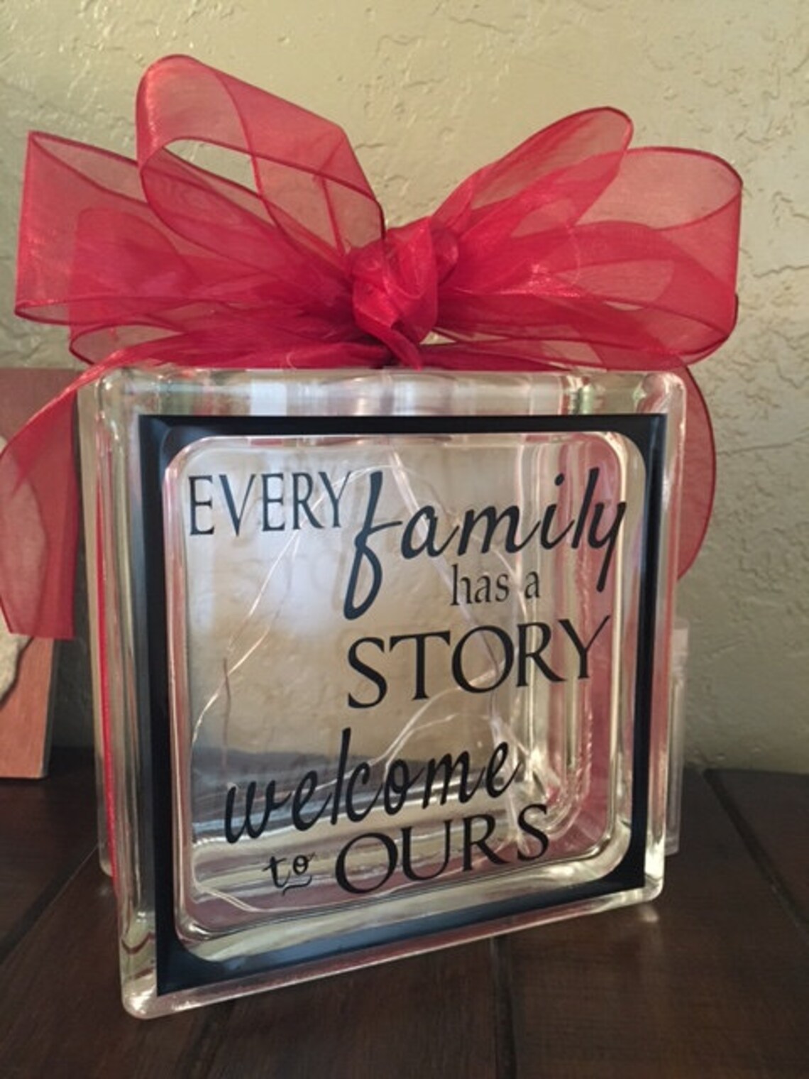 Lighted Glass Block, Battery, Glass Block Night Light, Gift for Her ...