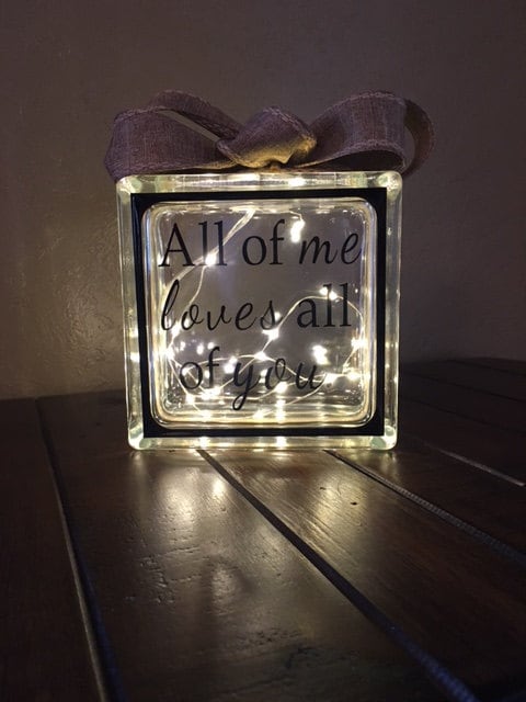 Lighted Glass Block Battery Glass Block Night Light Gift | Etsy