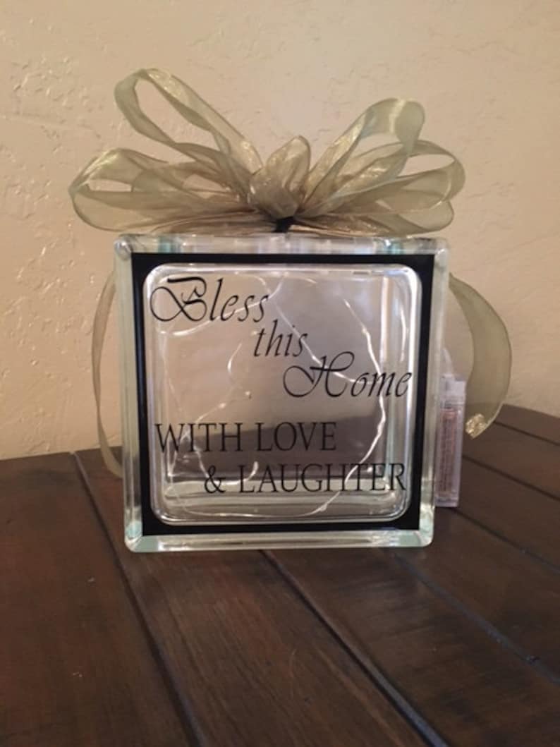 Lighted Glass Block, Battery, Glass Block Night Light, Gift for Her ...