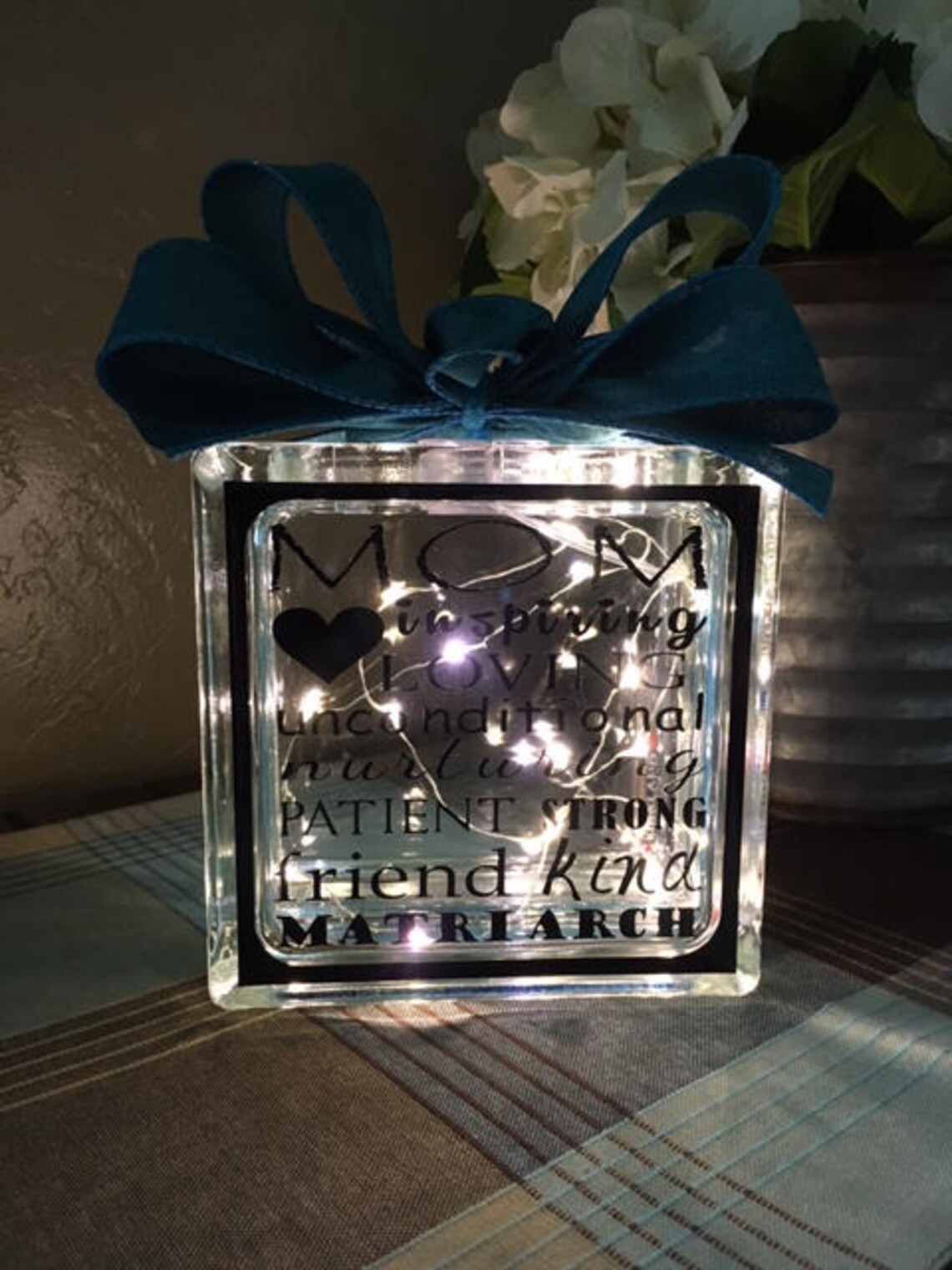 Lighted Glass Block Battery Glass Block Night Light Gift | Etsy