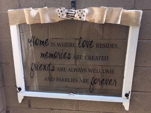 Old Wood Window, Vintage Window, Repurposed Window, Rustic Decor ...