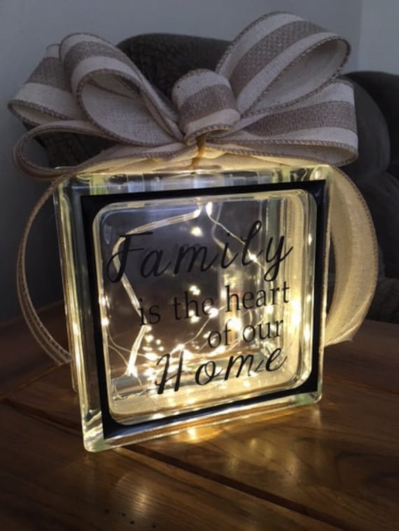 Lighted Glass Block Battery Glass Block Night Light Gift | Etsy