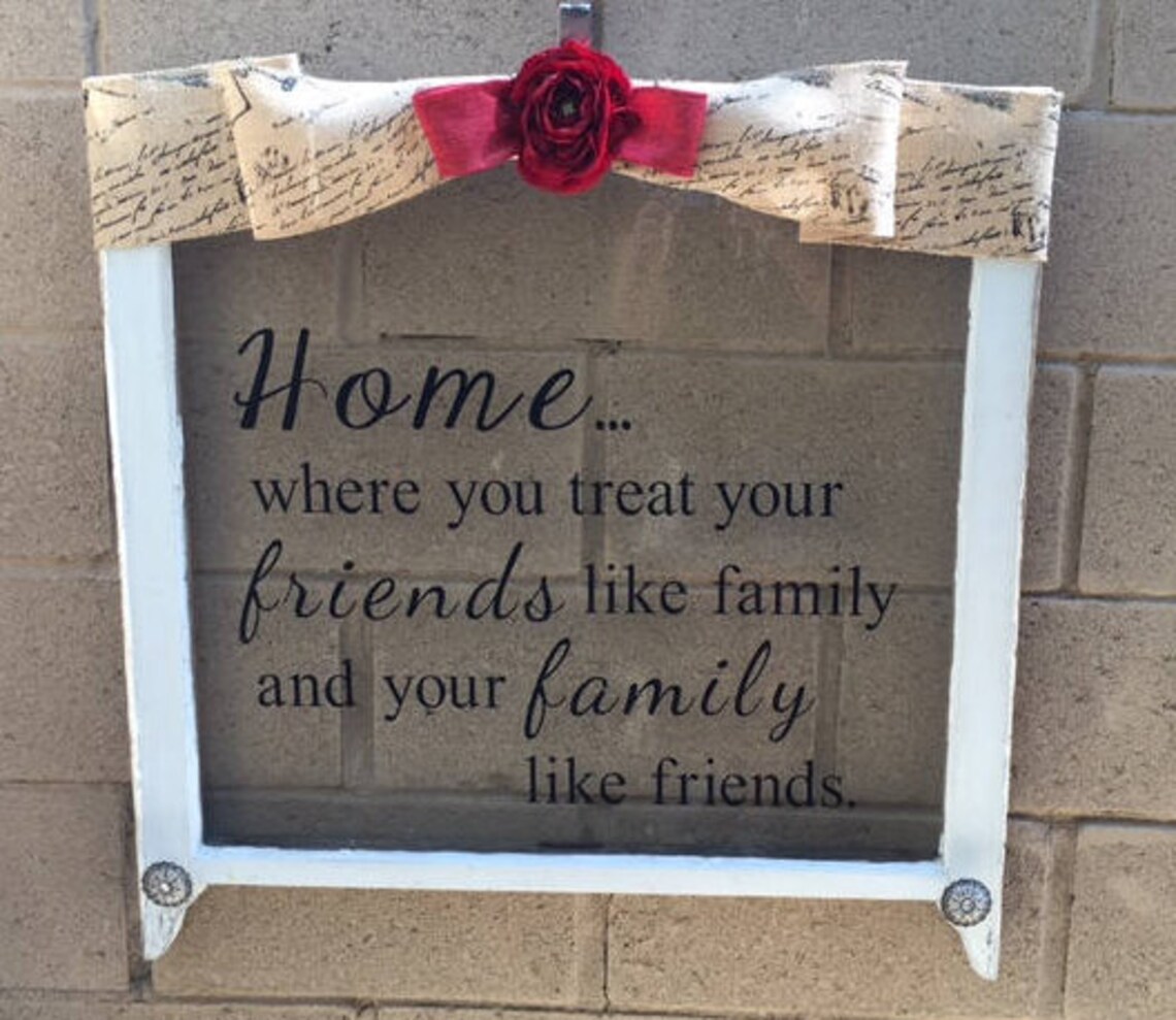 Old Wood Window, Vintage Window, Repurposed Window, Rustic Decor ...