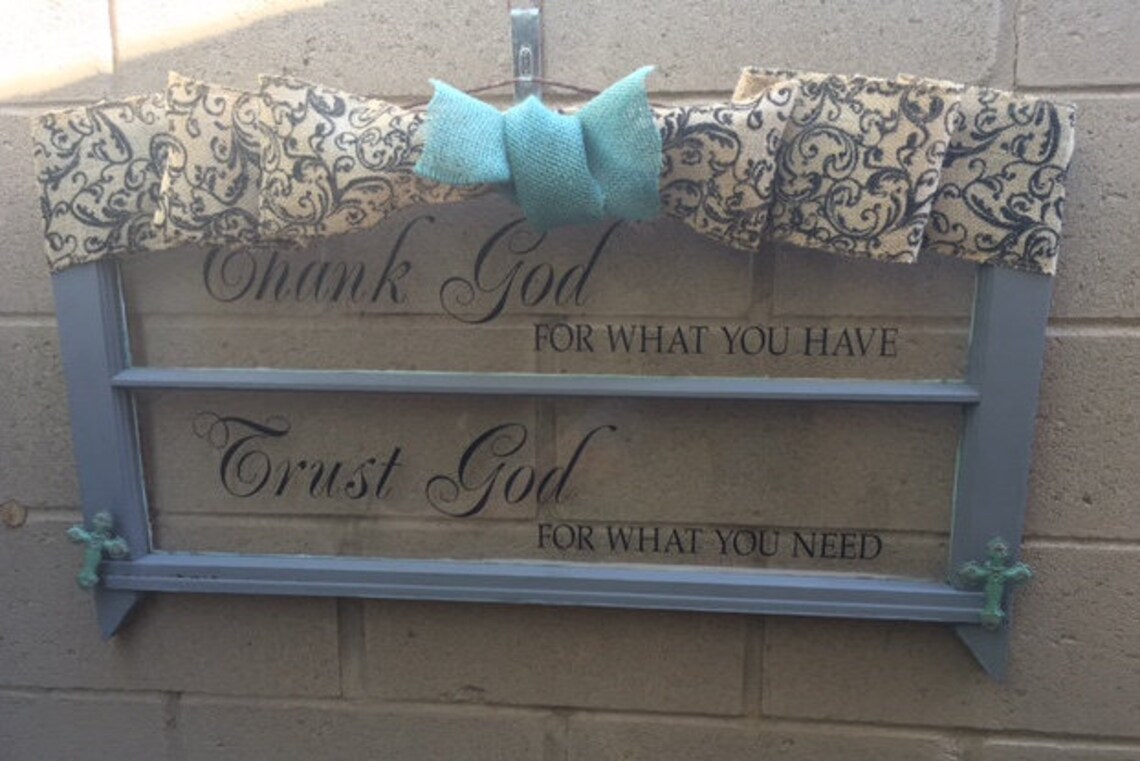 Wood Window, Vintage Window, Repurposed Window, Rustic Decor, Shabby ...