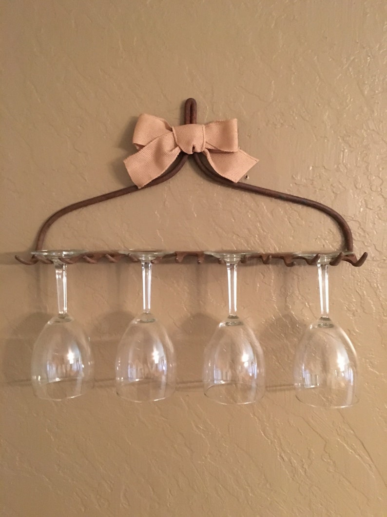 Wine Glass Rack, Wine Glass Holder, Vintage Wine Glass Wall Decor ...