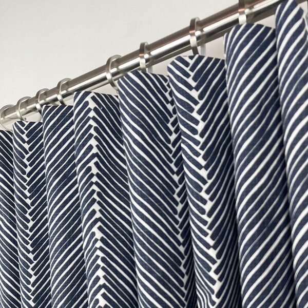 Navy Blue Curtains - Etsy