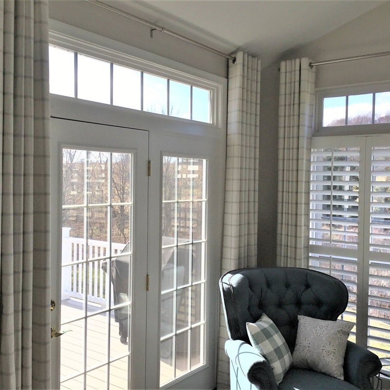Windowpane Curtains - Etsy