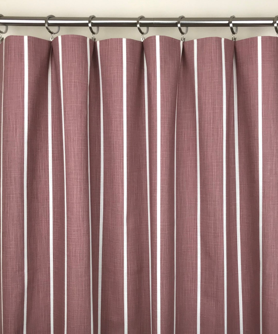Redwood Striped Slub Curtains – Windridge Burlwood, Rod Pocket - Etsy