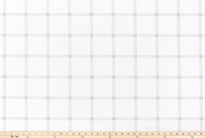 Light Gray Plaid Slub Grommet Curtains Gray Plaid Aaron - Etsy