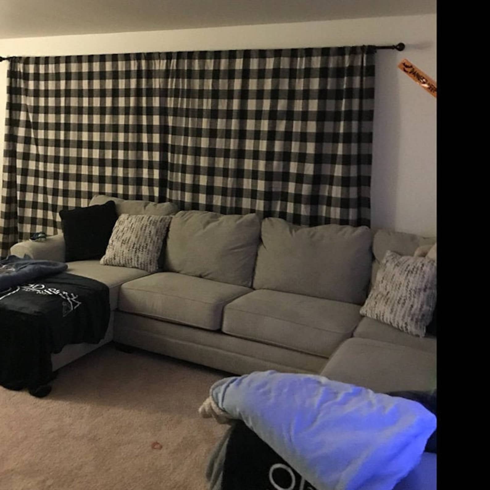 Black Tan Buffalo Check Curtains - Black Buffalo Plaid - Black Gingham ...