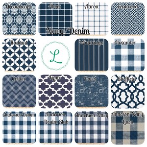 Denim Blue Buffalo Plaid Grommet Curtains – Italian Slub, Farmhouse ...