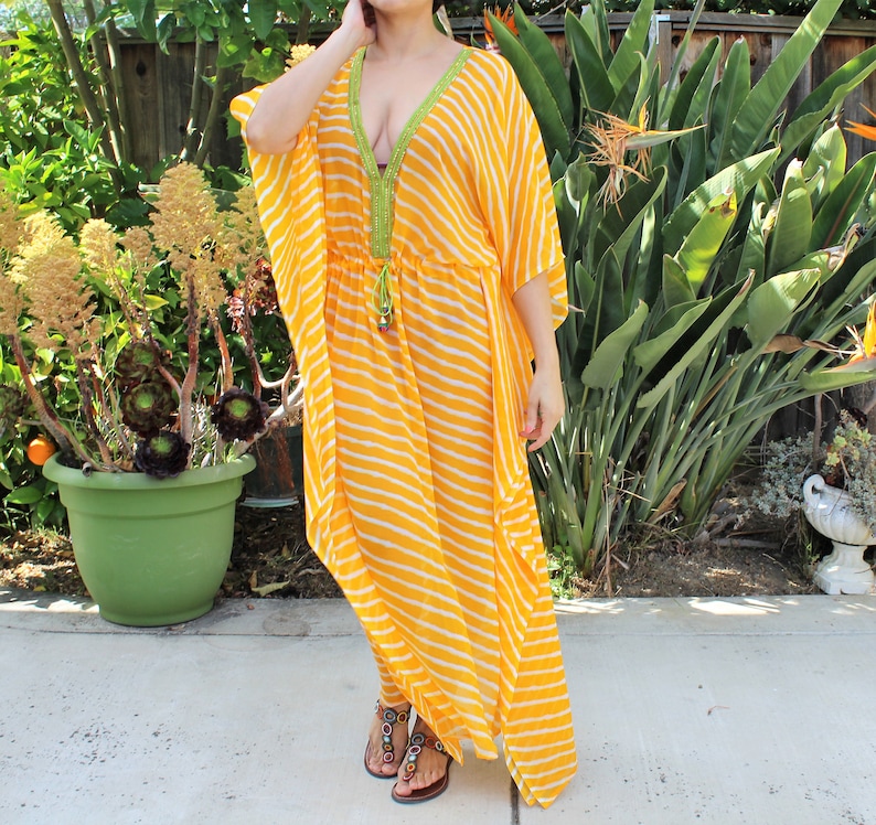 Kaftan, Long Beach Coverup, Beach Cover Ups, Swimsuit Coverups,shibori ...