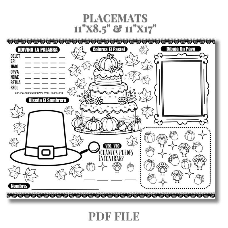 Dia De Accion De Gracias Juegos Para Niños Juegos Para Dia De Accion De ...