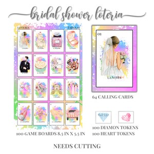 Despedida De Soltera Loteria Juegos 100 Tableros Juegos Para Boda ...