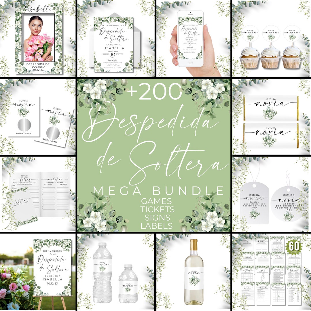 Despedida De Soltera Juegos Mega Bundle 04 - Juegos Para Boda - Bridal ...