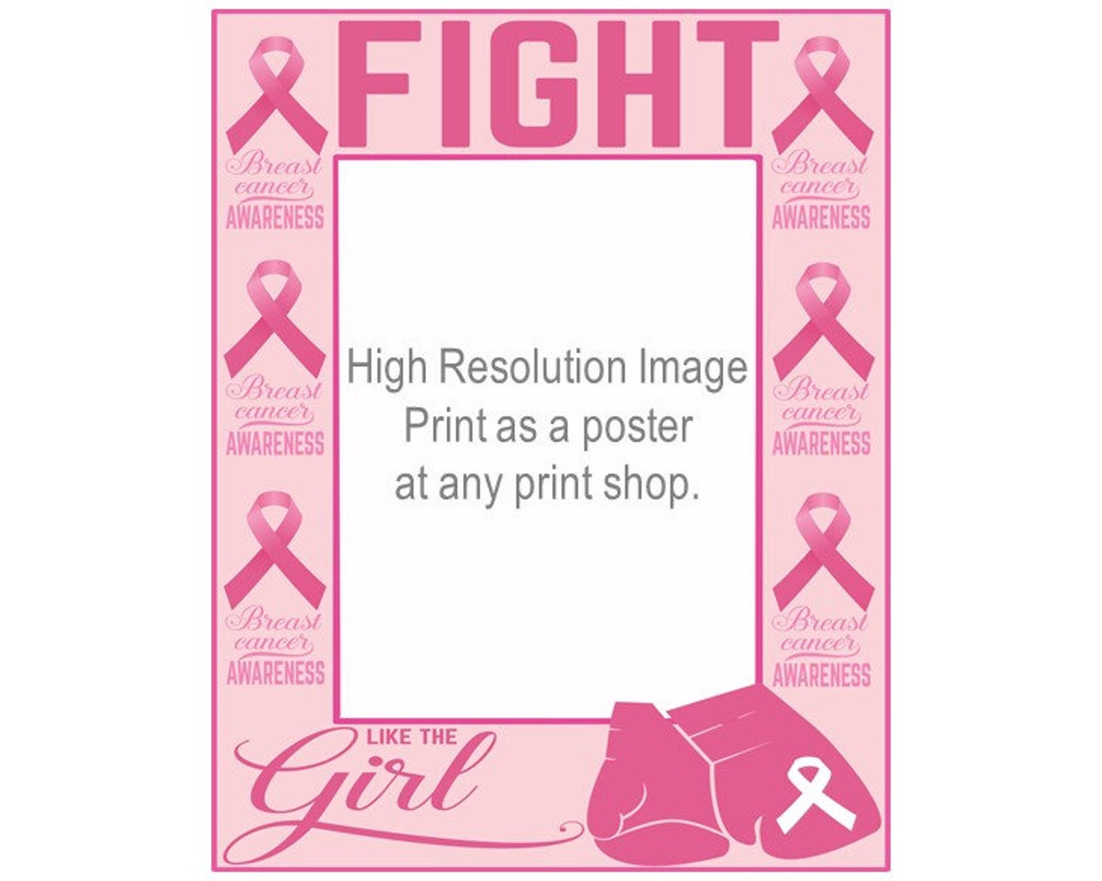 Breast Cancer Awareness Merchandise - Photo Booth Frame - Breast Cancer ...