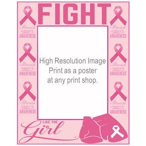 Breast Cancer Awareness Merchandise - Photo Booth Frame - Breast Cancer ...