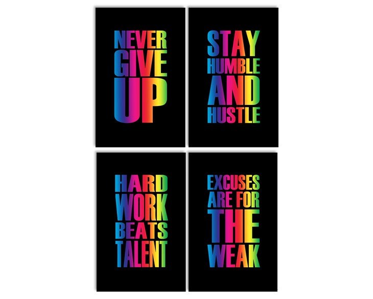 Inspirational Quotes Posters Motivational Quotes Posters Wall Decor ...