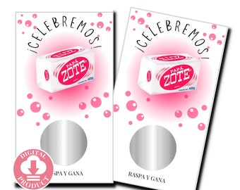 Scratch off Cards in Spanish Juegos Para Cumpleaños Fiestas Juegos De ...