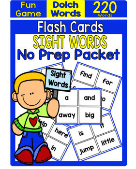 Sight Words Flash Cards Dolch Words High Frecuency Words No Prep ...