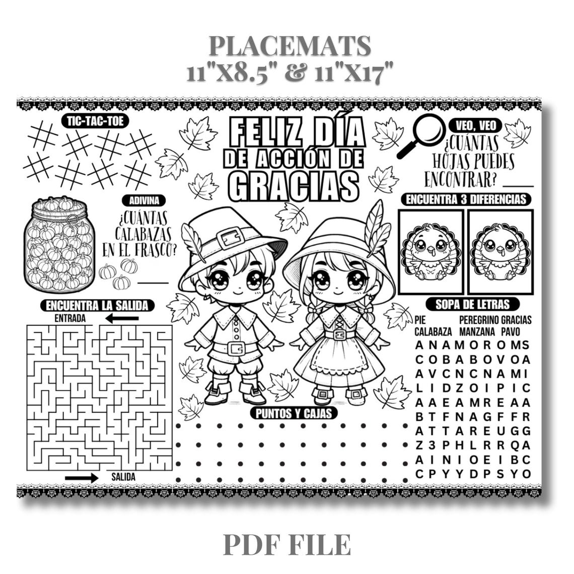 Dia De Accion De Gracias Juegos Para Niños - Juegos Para Dia De Accion ...