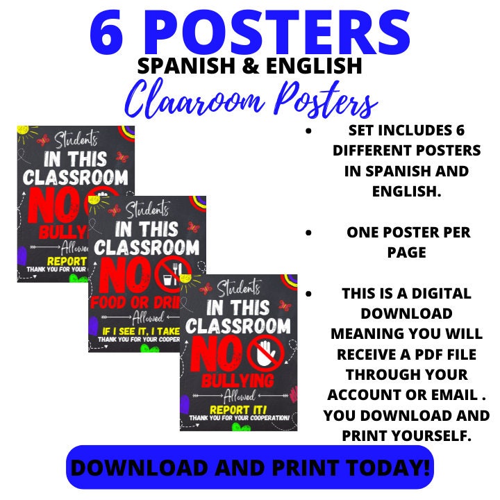 Classroom Decor - Classroom Posters & Signs - - Etsy