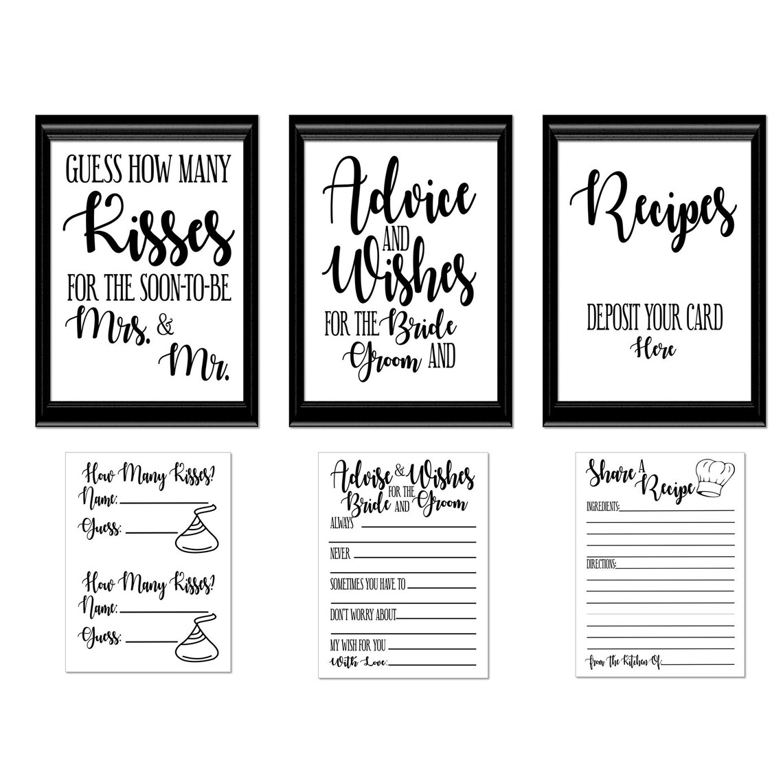 Bridal Shower Games - Bachelorette Party - Bachelor Party - Wedding ...