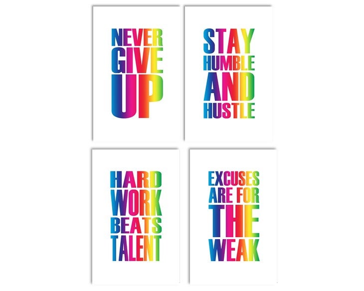 Inspirational Quotes Posters Motivational Quotes Posters Wall Decor ...