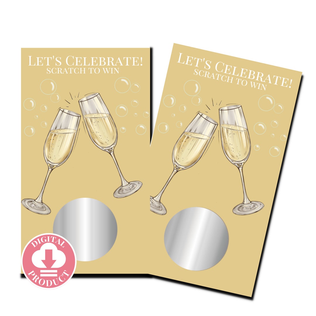 Bridal Shower Games Scratch off Cards Wedding Shower and Bachelorette ...