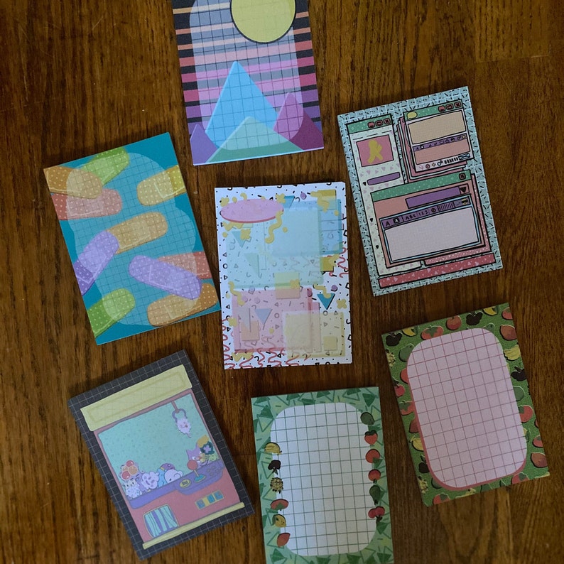 90s Memo Pad Cute Nostalgic Stationery Unique Note Paper - Etsy