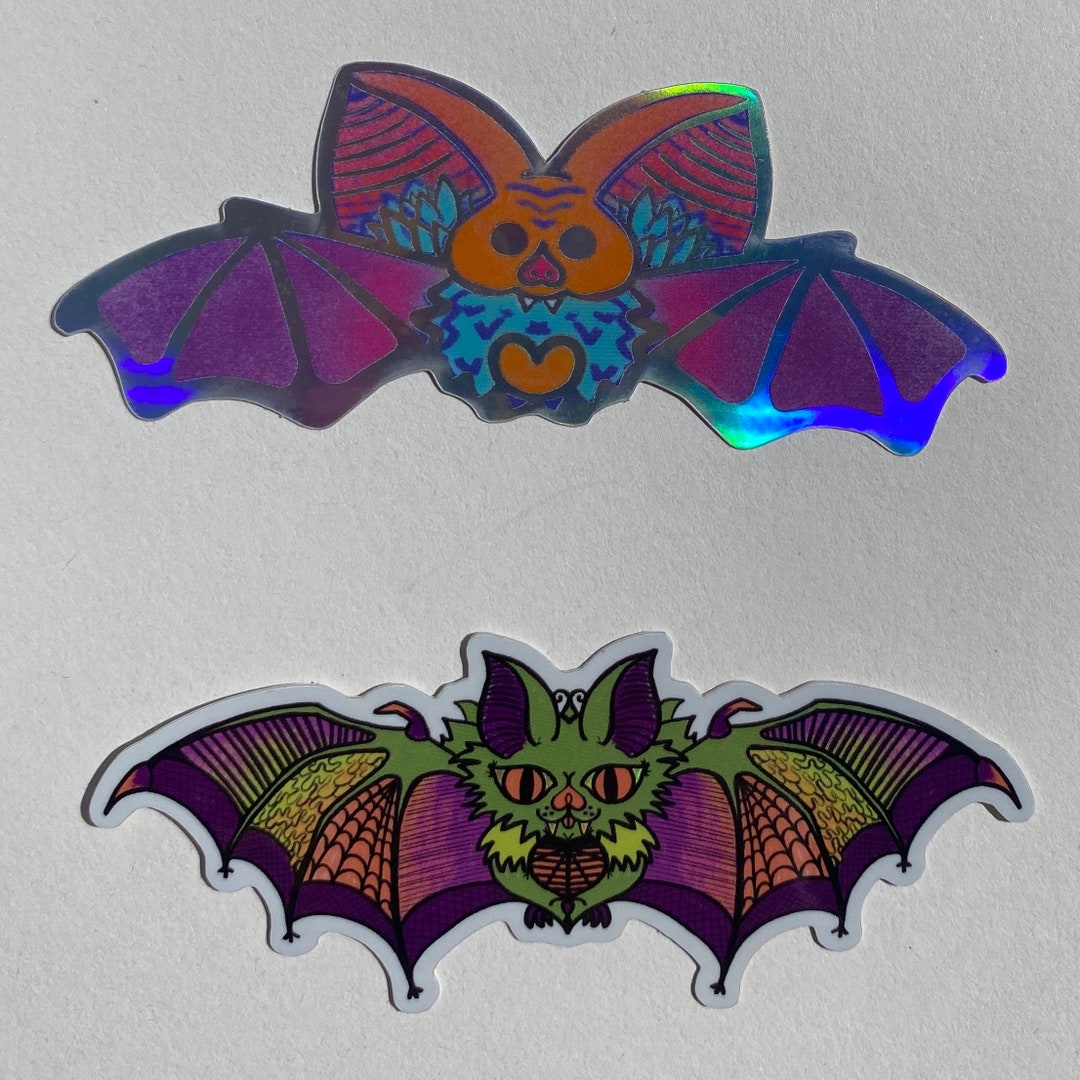 Just Batty! 4" Holographic Sticker - Etsy