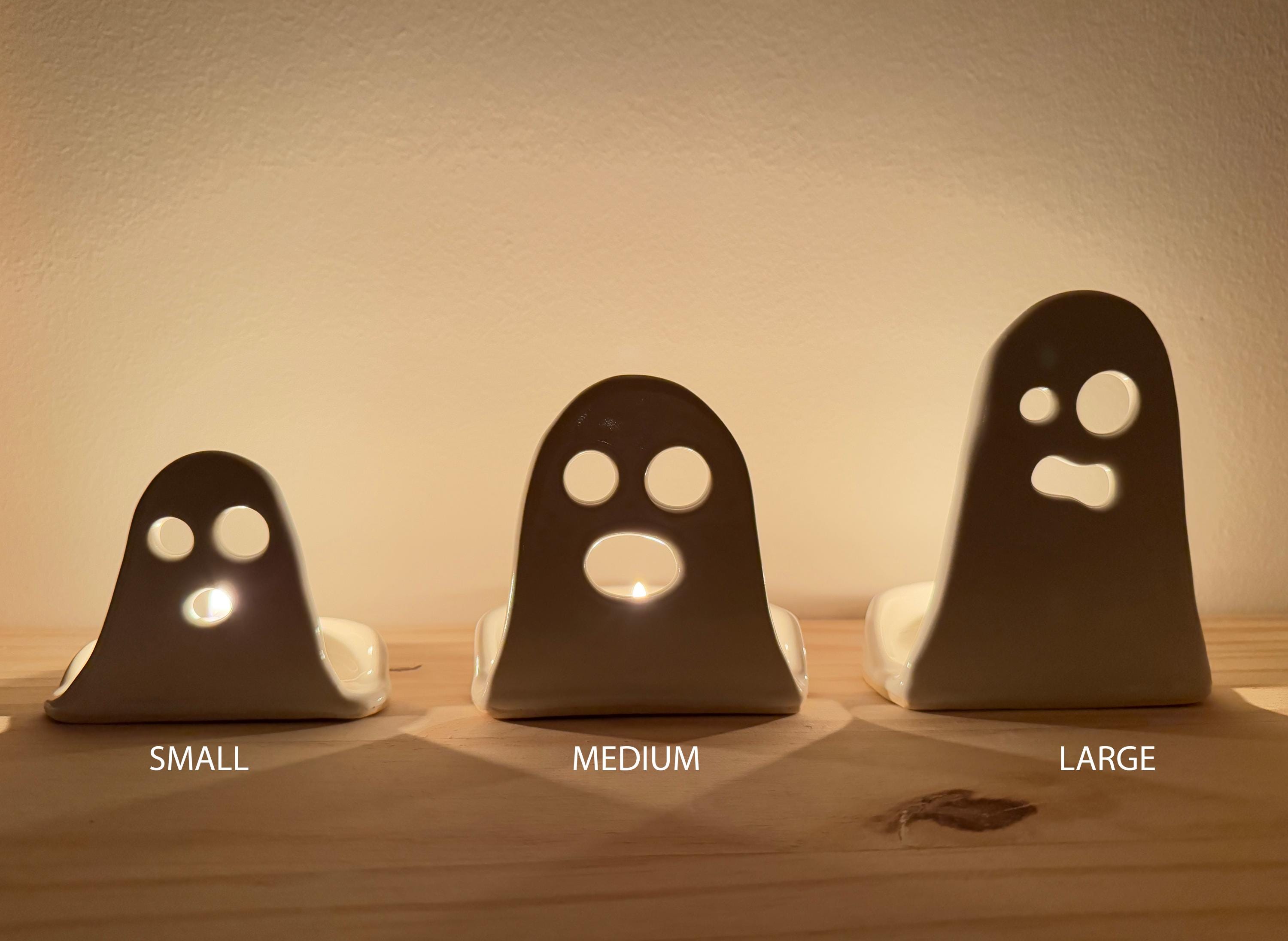 Handmade Ceramic Ghost Luminary - Halloween Candle Holder - Etsy