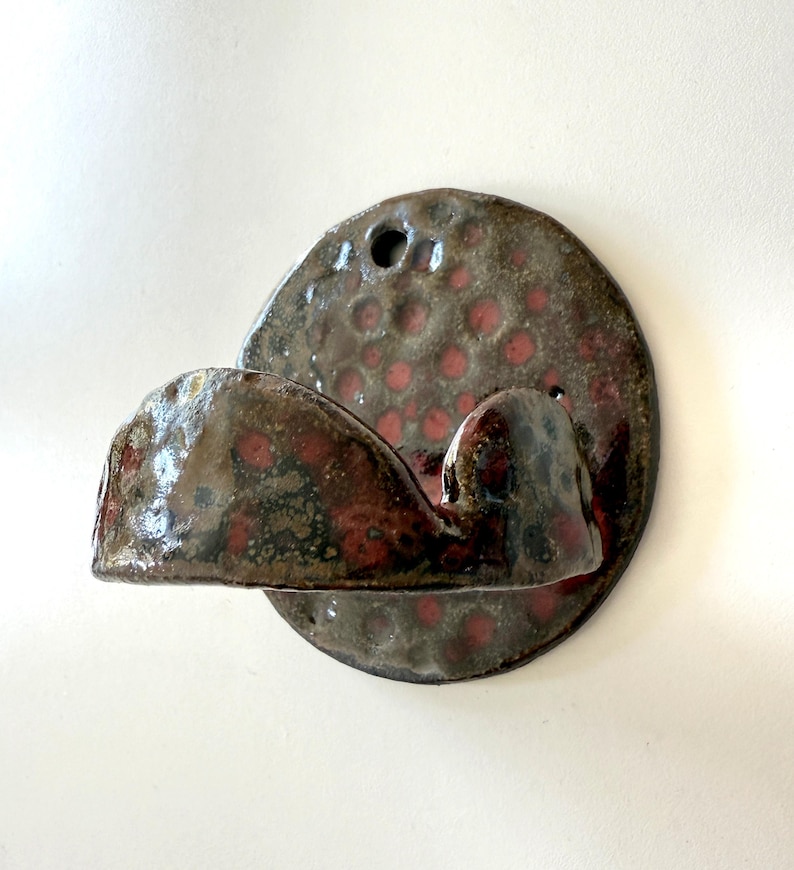 Red Textured Ceramic Wall Tea Light Holder, Circle Candle Sconce ...