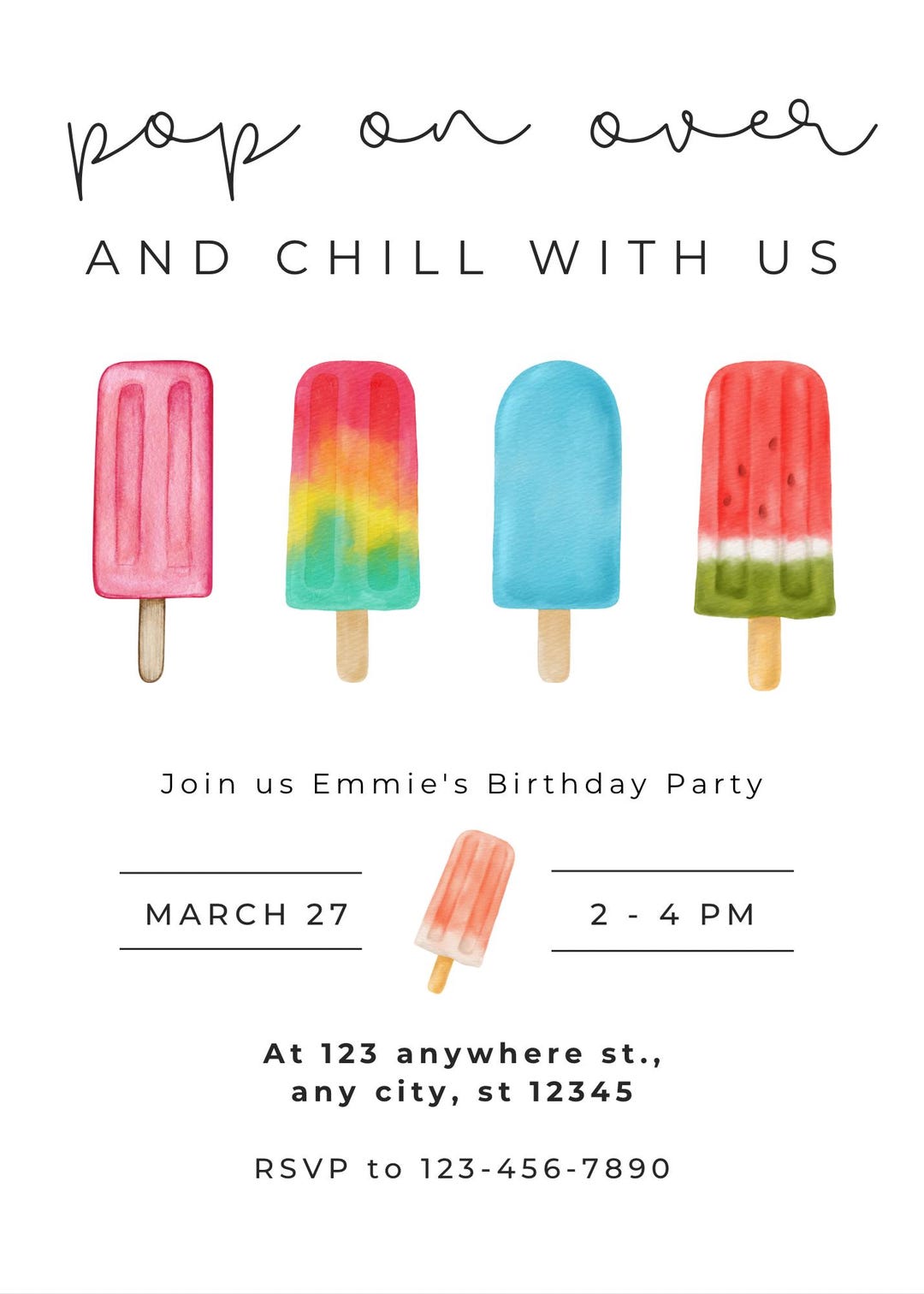Pop on Over Invitation - Etsy