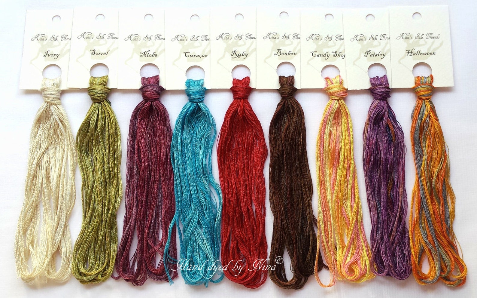 Candy Shop - Hand Dyed SILK Thread for Cross Stitch, Embroidery Work ...