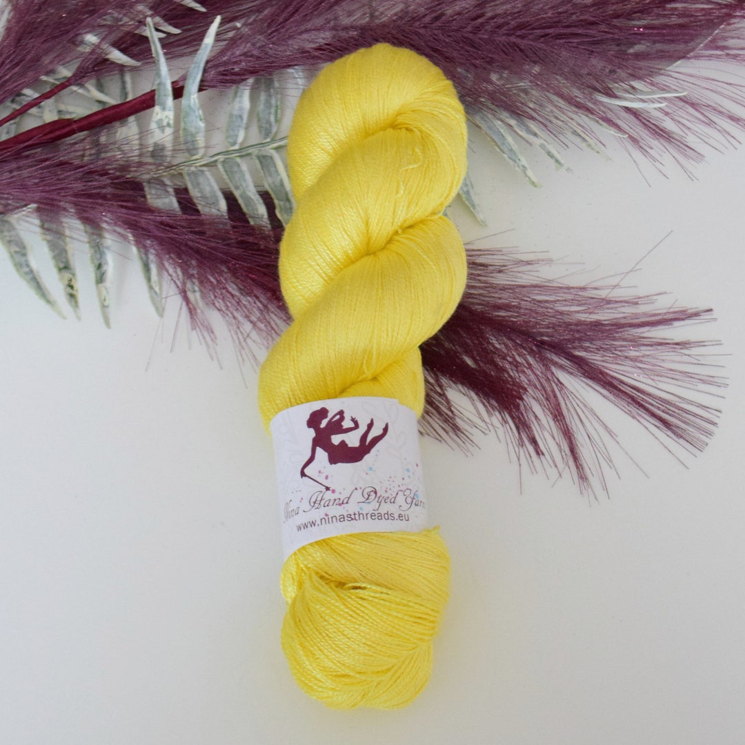 HARMONY - Blinding Sun - Hand Dyed Yarn, 100% Mulberry Silk, Cobweb ...