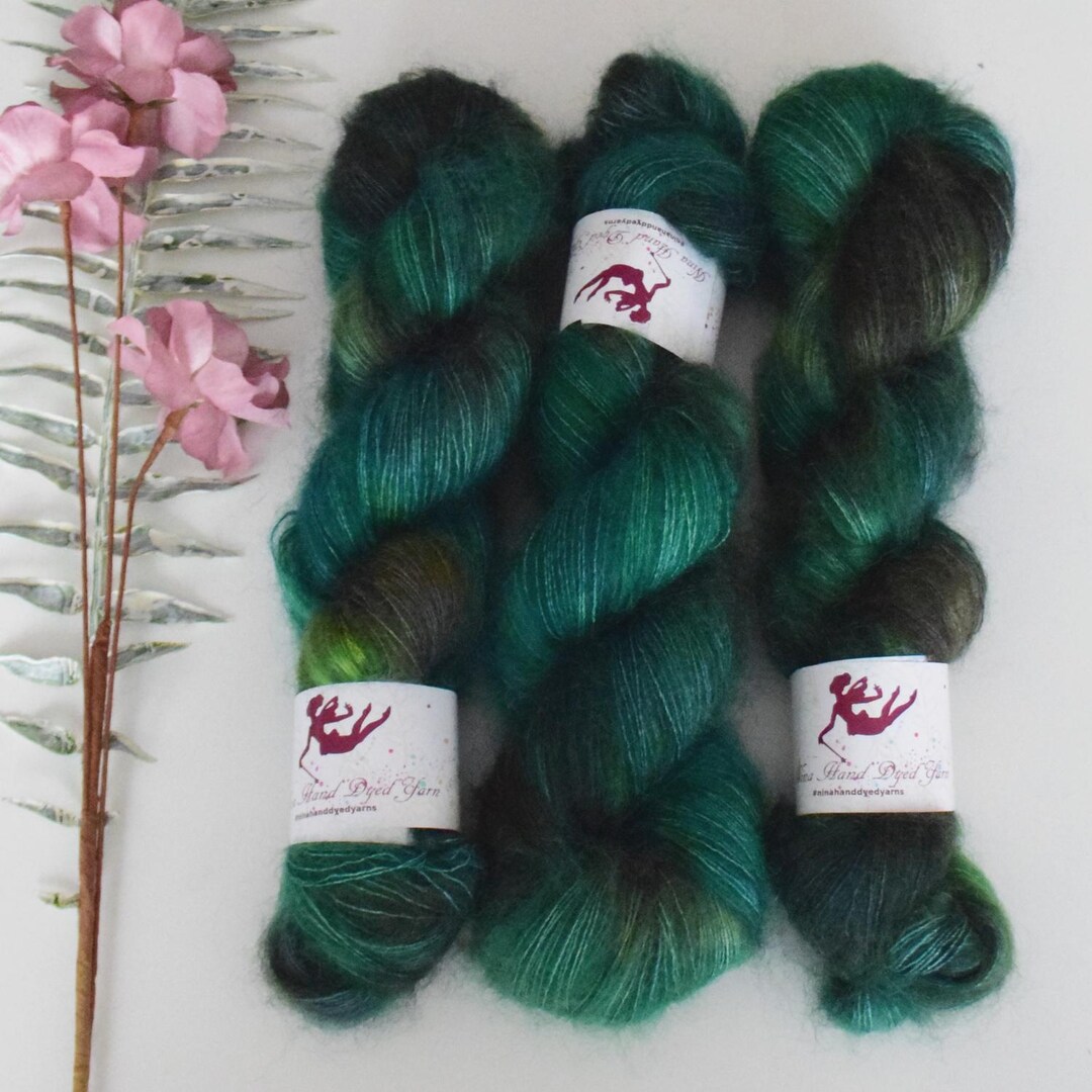PIXIE - Snake - Hand Dyed Yarn, Blend of Kidmohair and Mulberry Silk ...