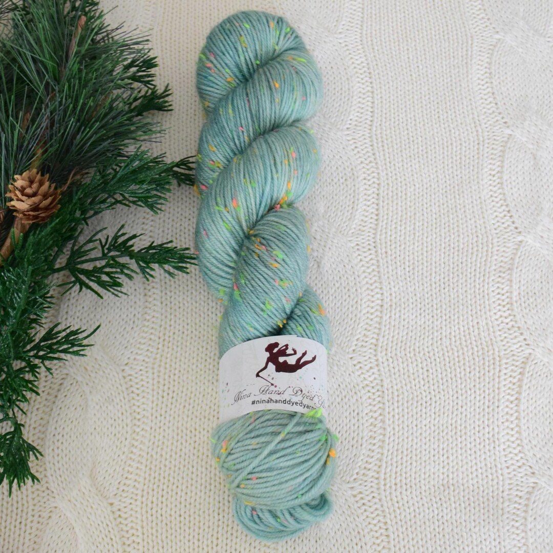 Waterfalls Neon Donegal Tweed Yarn – Hand Dyed Merino Wool DK - Etsy