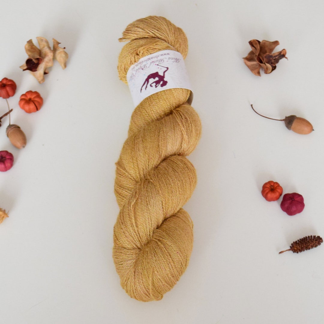 TUSSAH LACE - Amber - Hand Dyed Yarn, 100% Tussah Silk, Lace Weigt - Etsy