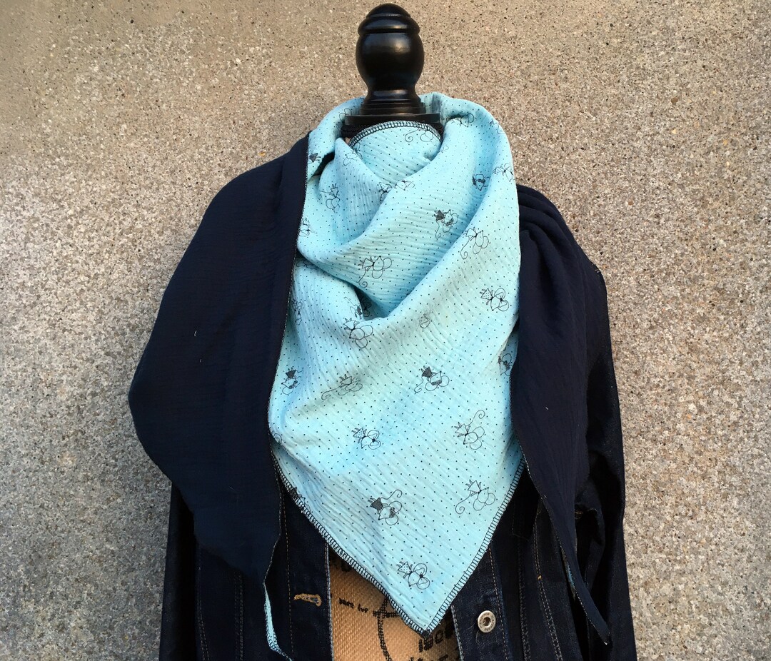 Cotton Mice Cloth musselin Mice Light Blue Reversible Cloth Cotton ...