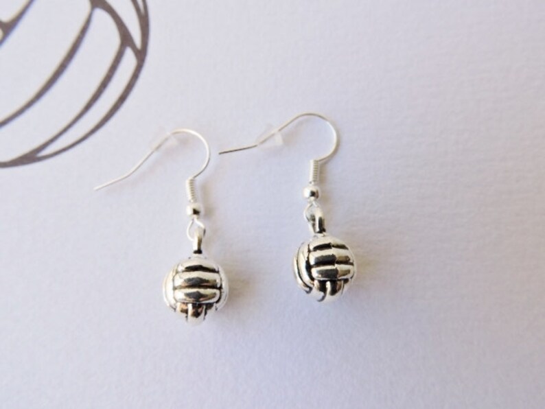 3D Netball Earrings Silver Plated 3D Netball Charm on Hypoallergenic ...