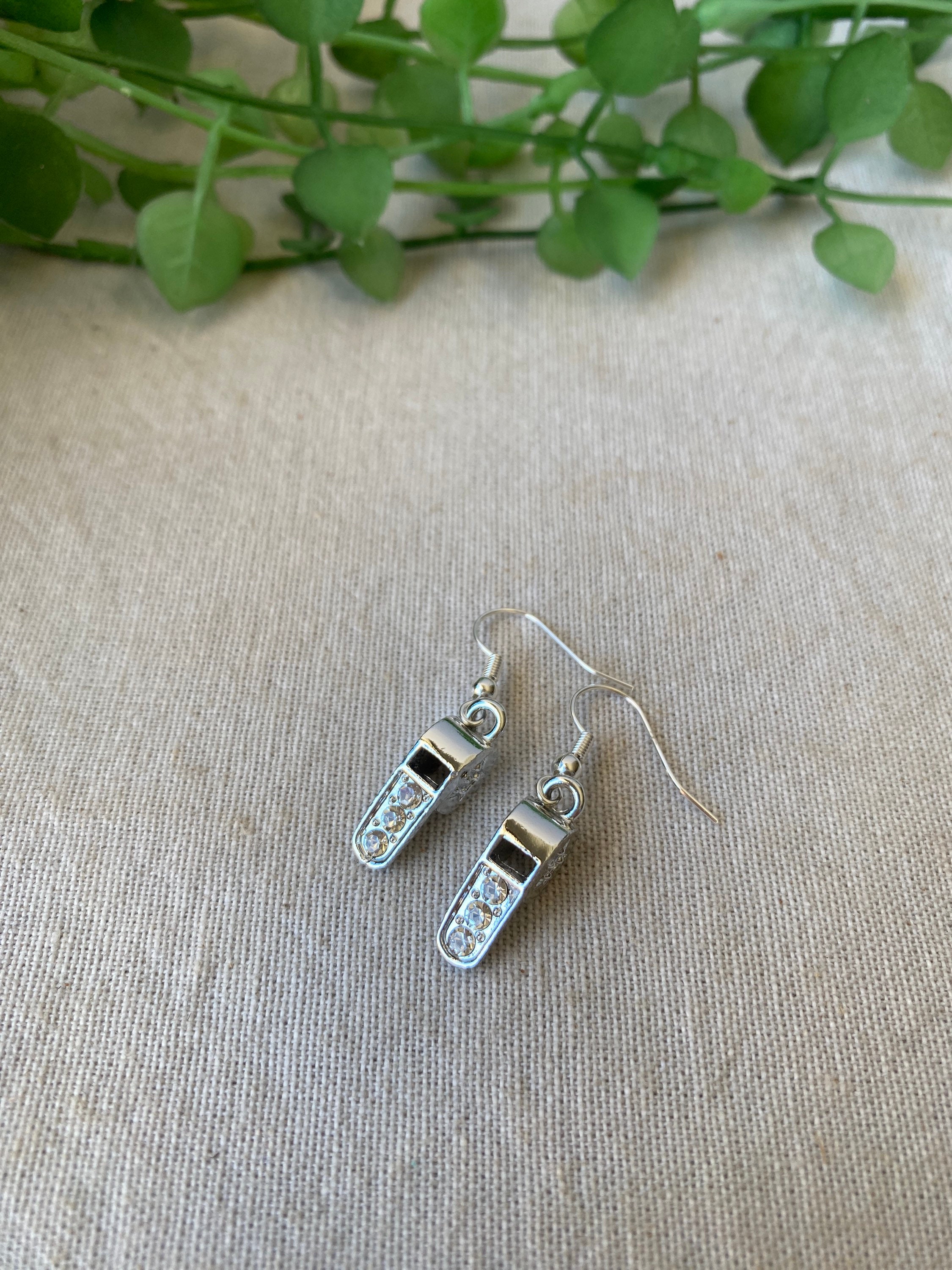3D Netball Umpire Whistle Earrings Silver Plated 3D Whistle - Etsy UK
