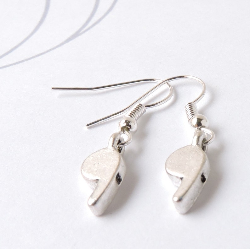 3D netball umpire whistle earrings silver plated 3D whistle | Etsy