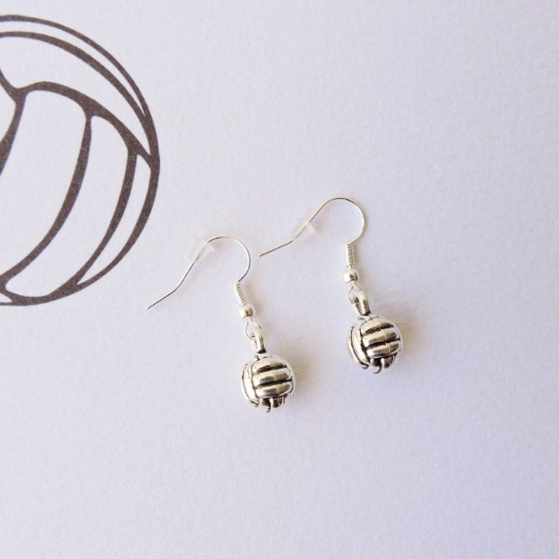 3D Netball Earrings Silver Plated 3D Netball Charm on Hypoallergenic ...