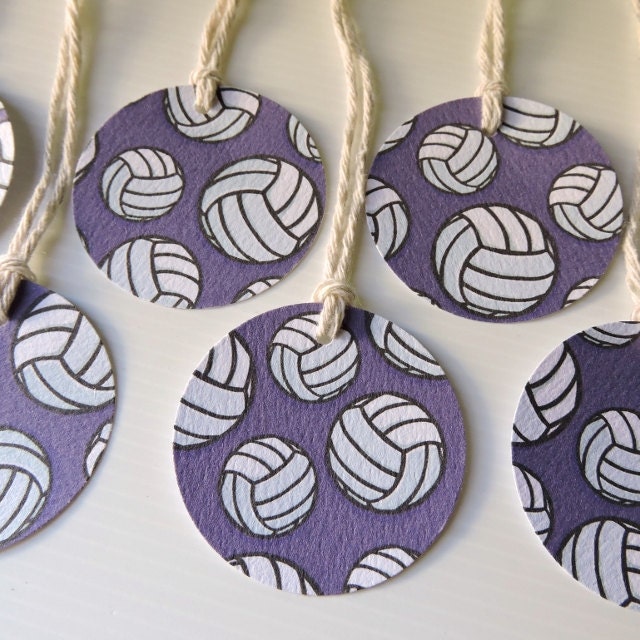 Netball Gift Tags Purple Netball Gift Tags, 2 Inch 5cm Circle, Set of 6 ...