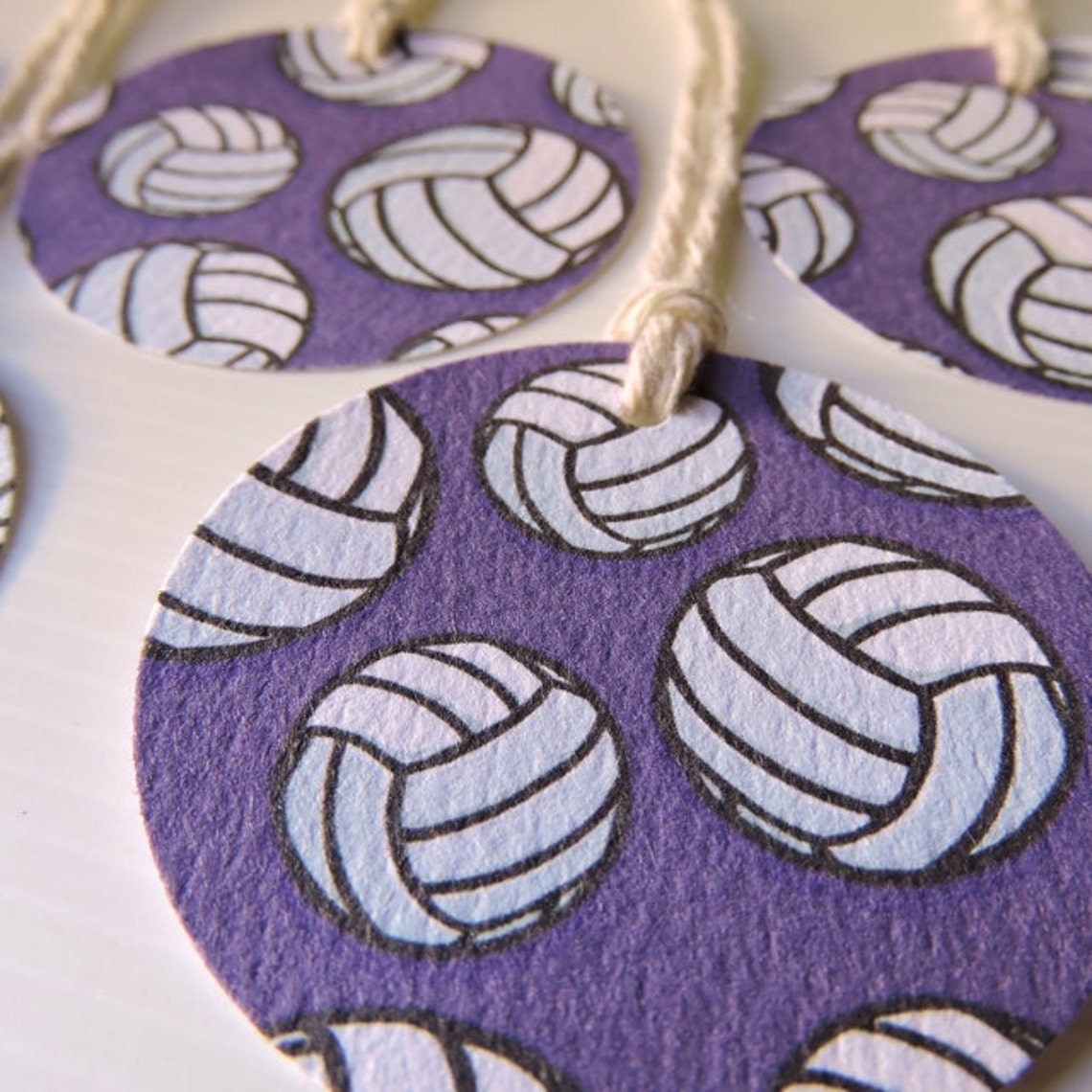 Netball Gift Tags Purple Netball Gift Tags, 2 Inch 5cm Circle, Set of 6 ...