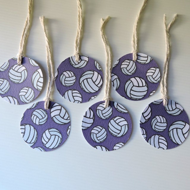 Netball Gift Tags Purple Netball Gift Tags, 2 Inch 5cm Circle, Set of 6 ...