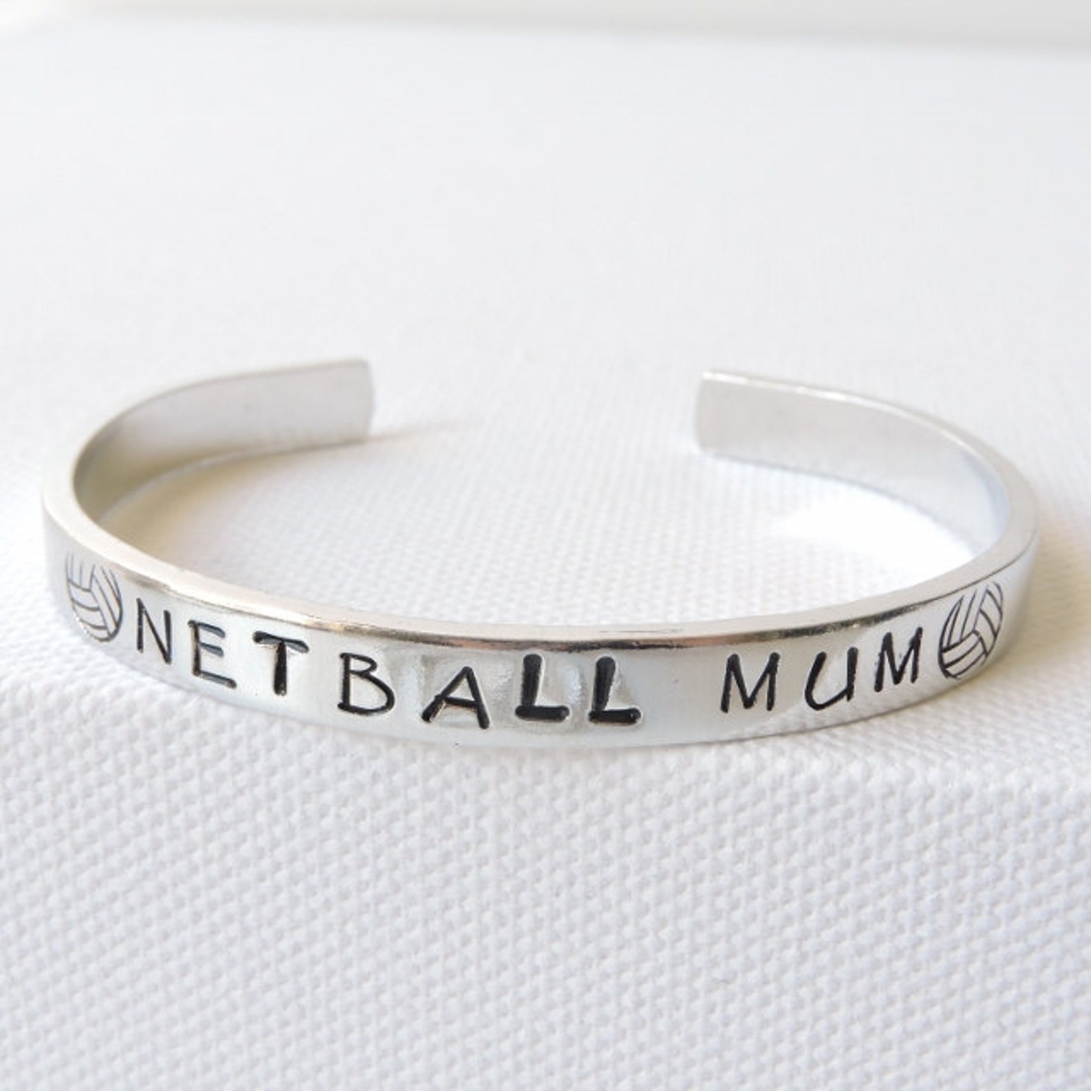 Netball Cuff Bangle Netball Mum Netball Bangle Hand - Etsy