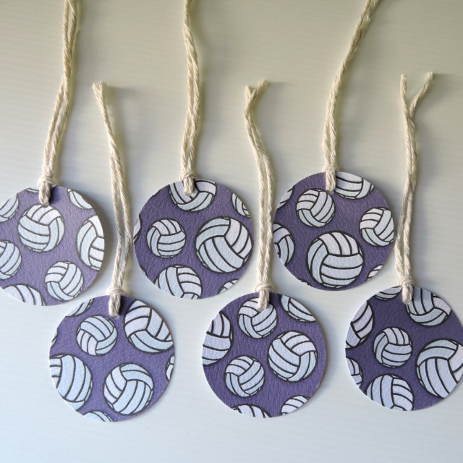 Netball Gift Tags Purple Netball Gift Tags, 2 Inch 5cm Circle, Set of 6 ...